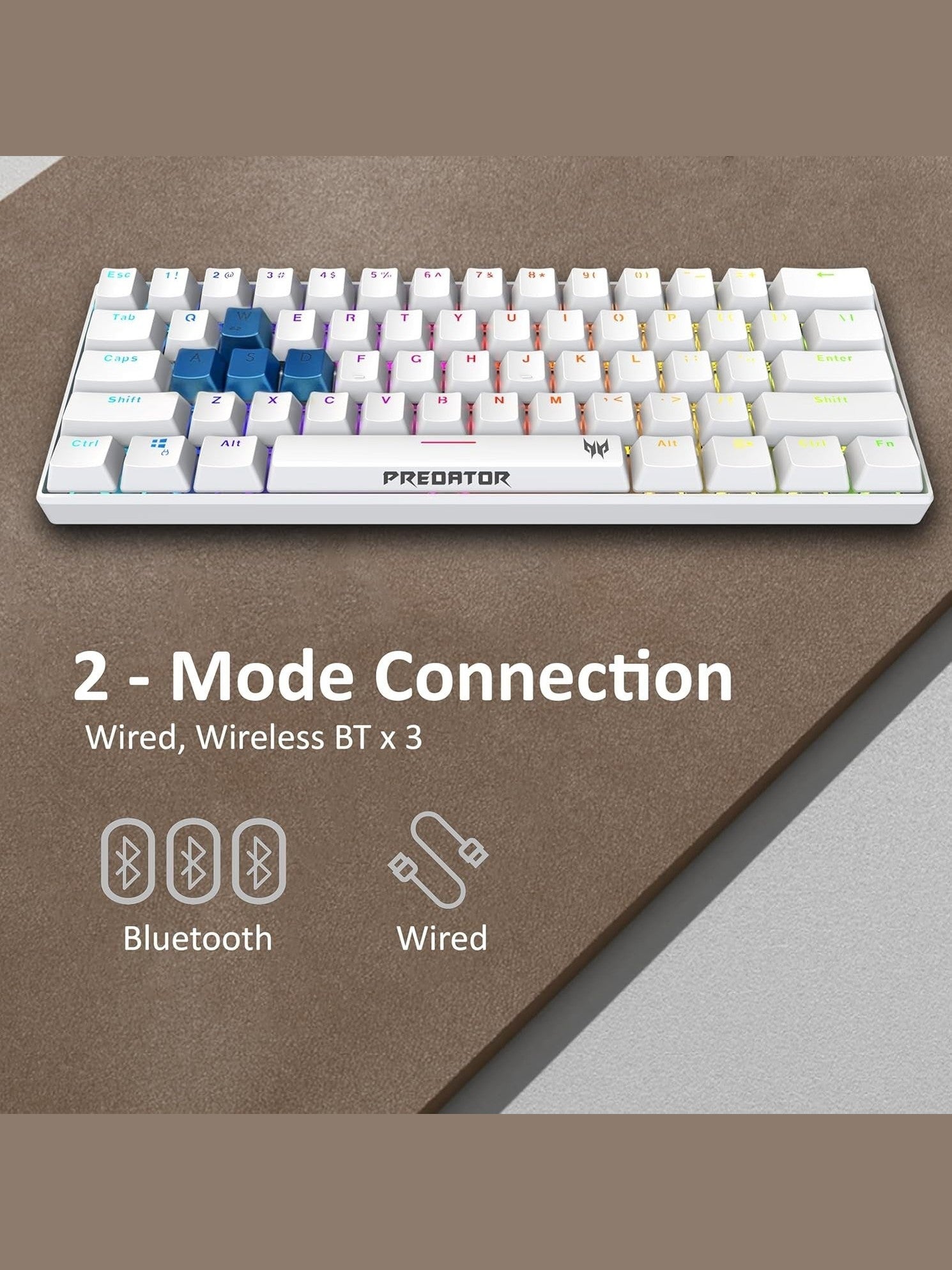 Acer Predator Aethon 330 Gaming Keyboard 61-Key RGB | Wired & Bluetoot